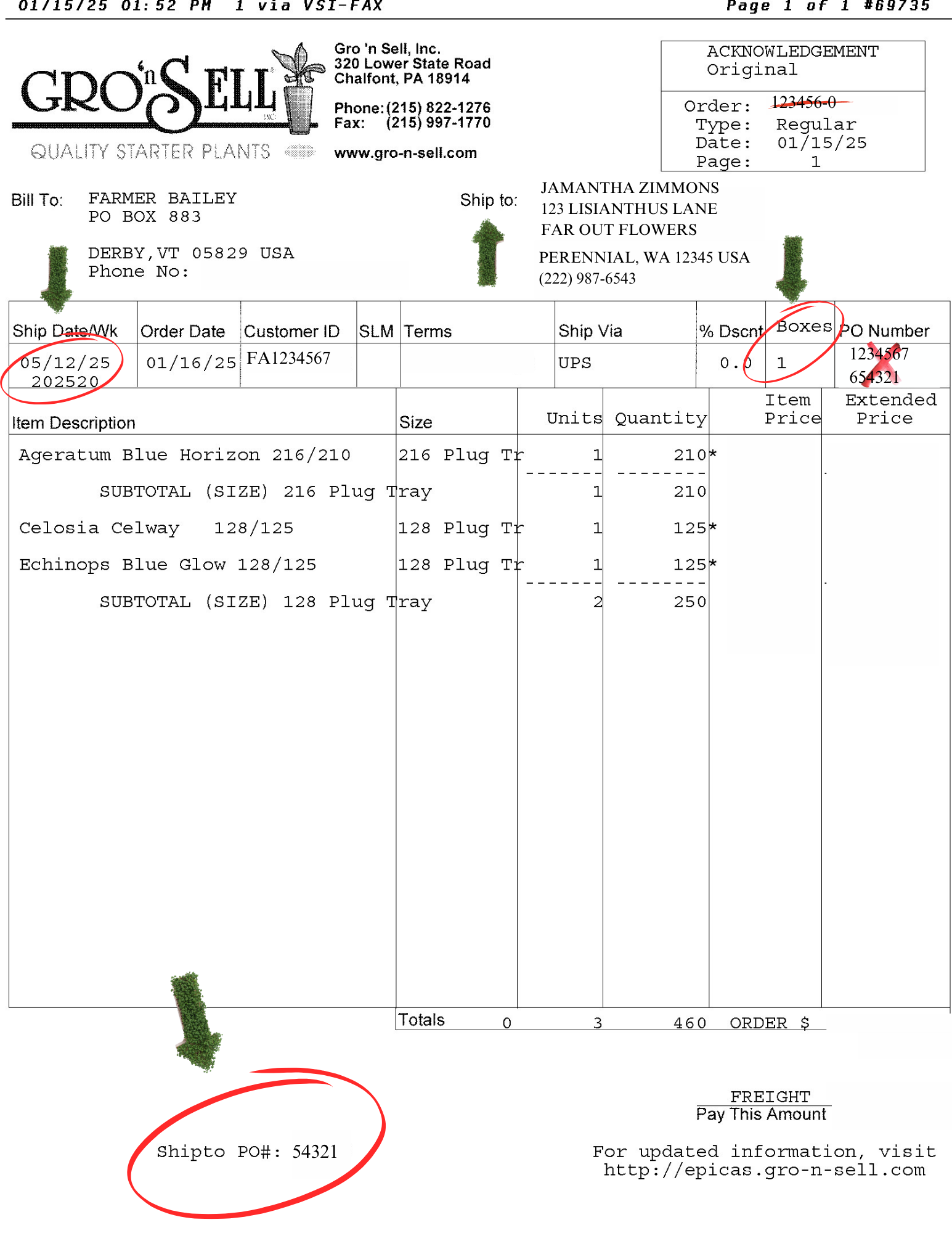 How to Read Order Acknowledgements – Farmer Bailey Inc.